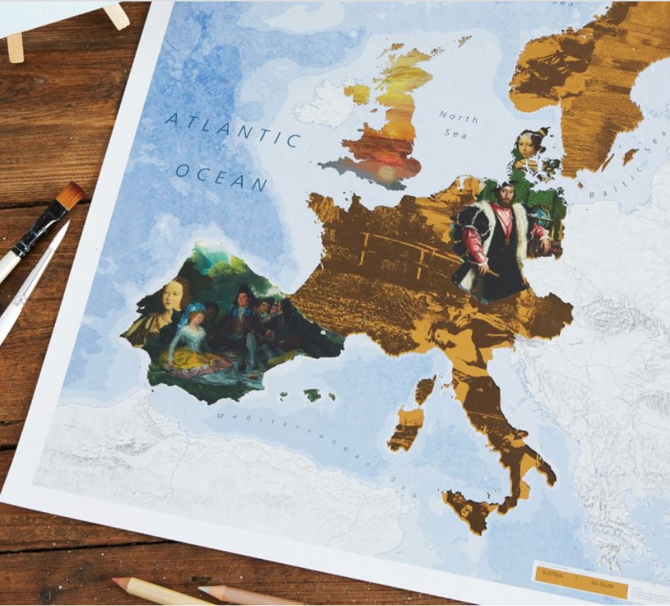 European Artists map by Maps International & The National Gallery – ART ...